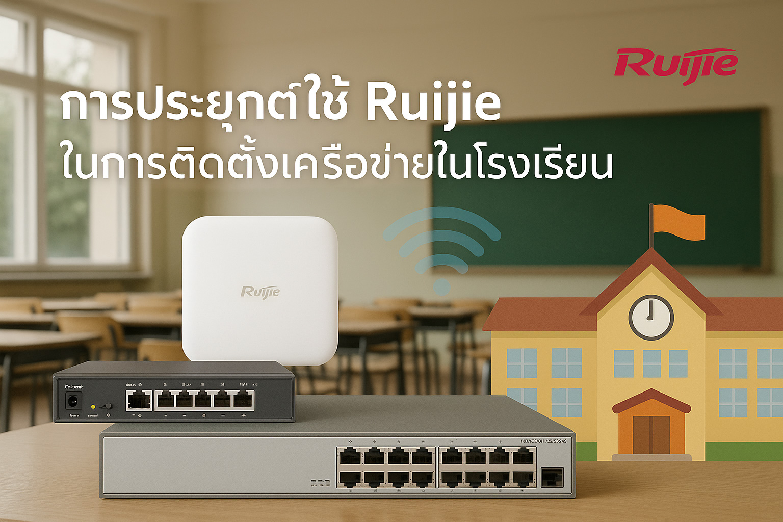 การประยุกต์ใช้ Ruijie ในการติดตั้งระบบเครือข่ายในโรงเรียน