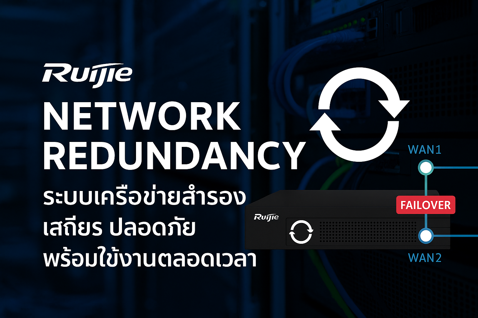 Ruijie Redundancy เพิ่มความเสถียรให้เครือข่ายองค์กร