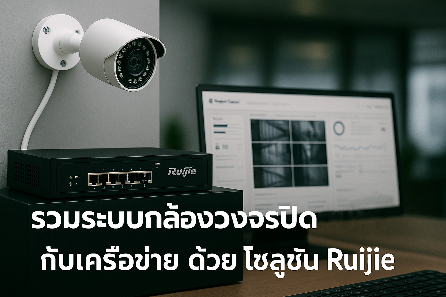 Ruijie รวม ระบบกล้องวงจรปิด กับ เครือข่าย ด้วยโซลูชัน