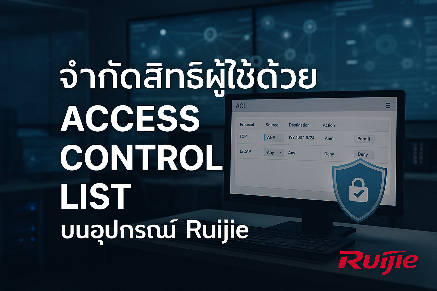ควบคุมสิทธิ์ผู้ใช้ด้วย Access Control List บนอุปกรณ์ Ruijie