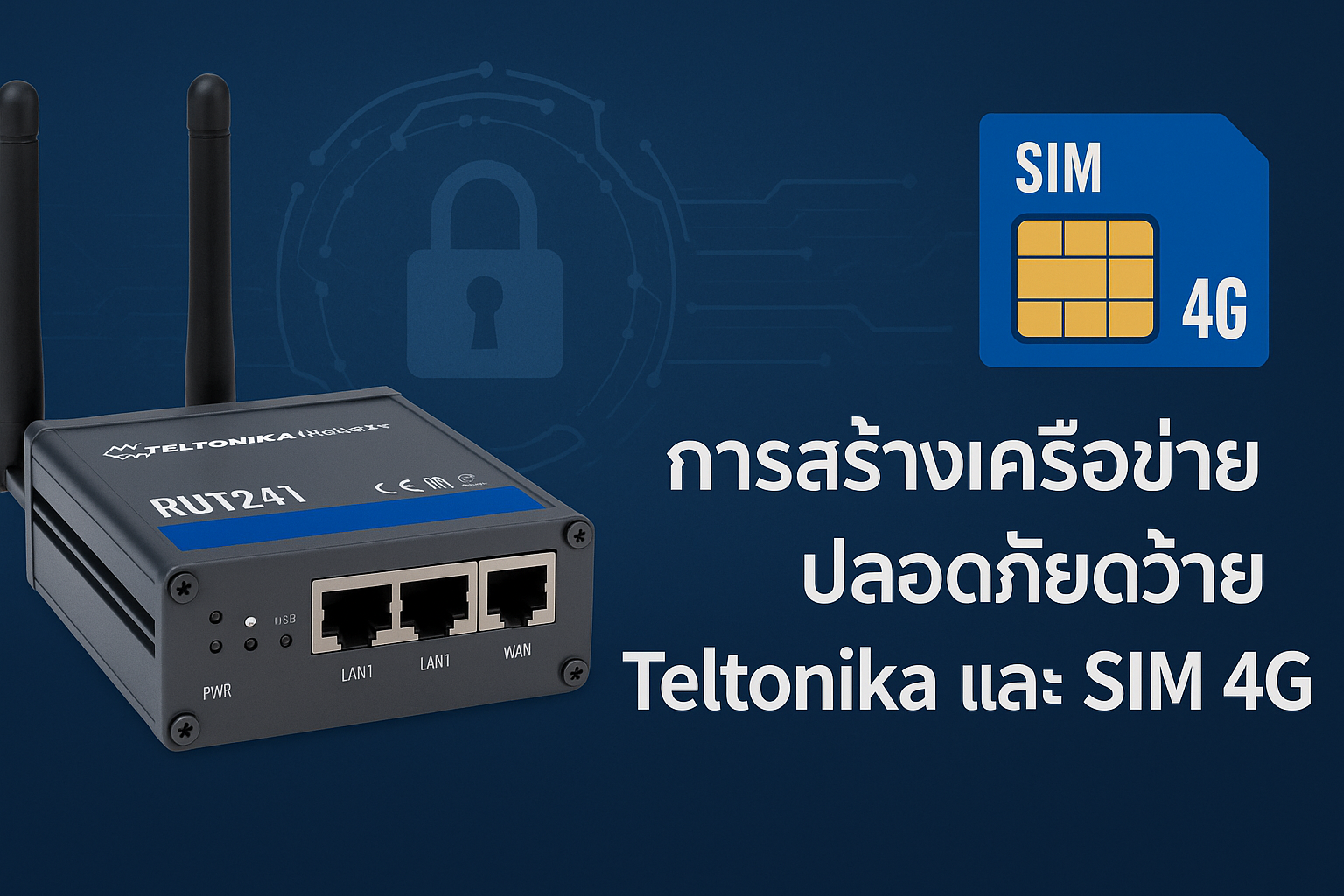 สร้างเครือข่ายปลอดภัยด้วย Teltonika และ SIM 4G